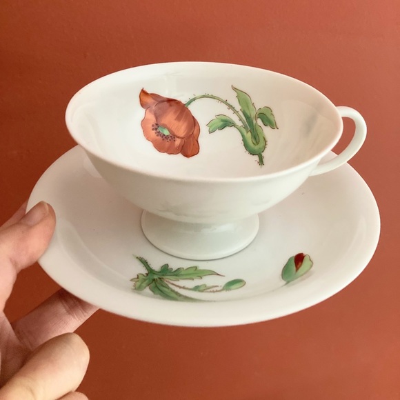 Vintage | Kitchen | Vintage Furstenberg Poppy Flowers Tea Cup And ...